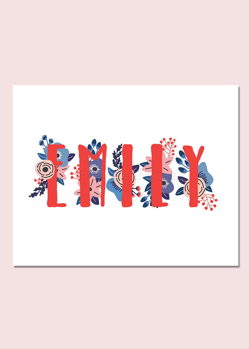 Emily Personalized Name Sign Baby Name Wall Art Baby Name Sign | Etsy