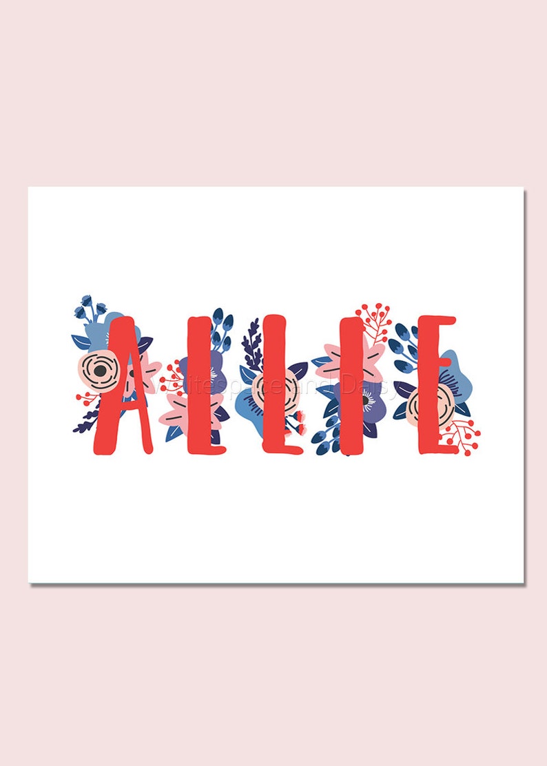 Allie Personalized Name Sign Baby Name Sign Party Party | Etsy