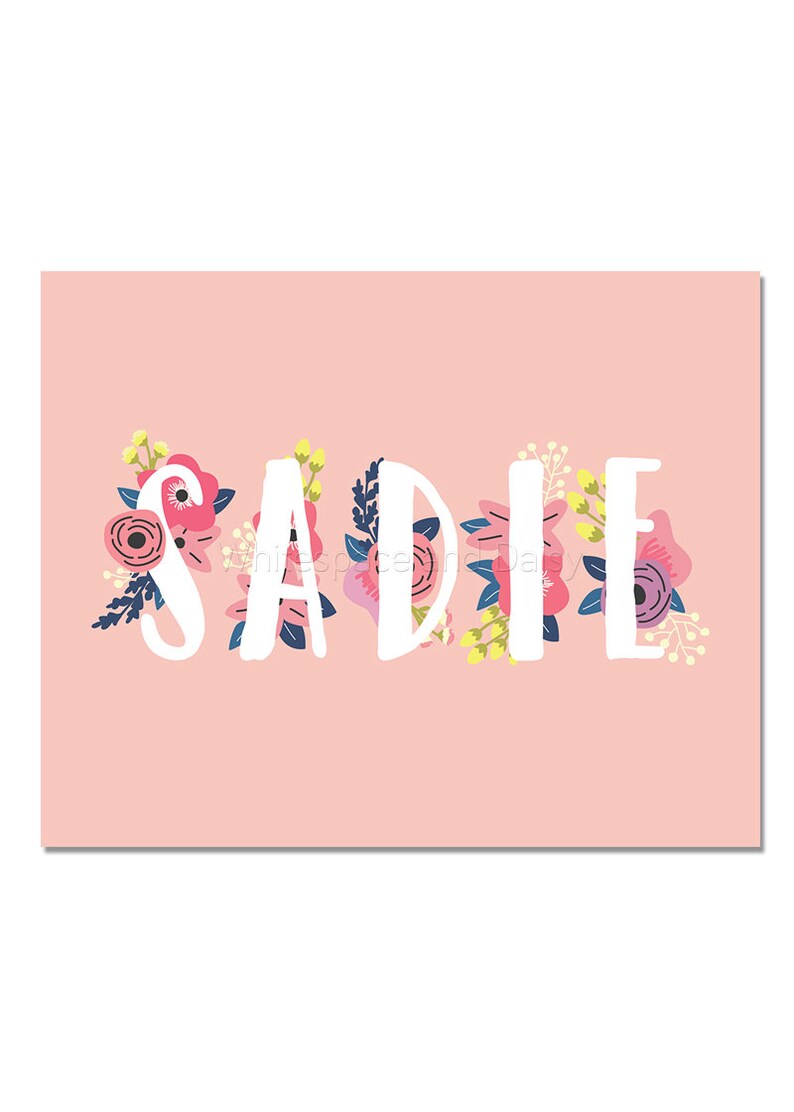 Sadie Personalized Name Sign Party Printable Party Decorations | Etsy