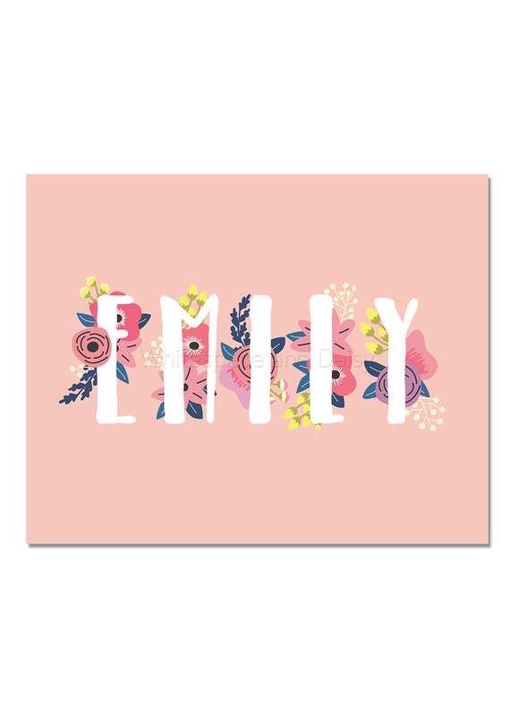Emily Personalized Name Sign Baby Name Wall Art Baby Name Sign | Etsy