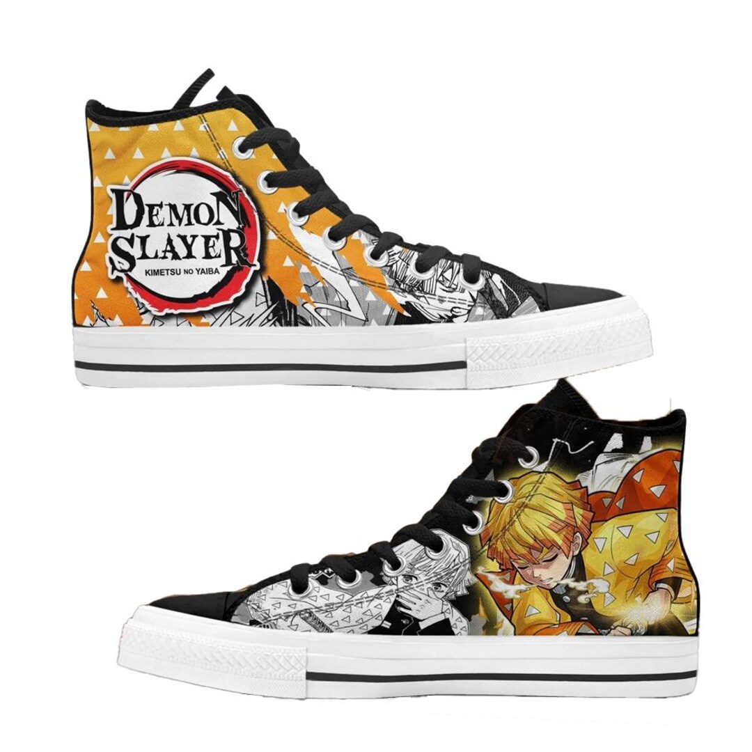 Zenitsu High Top Shoes Custom Anime Sneakers - Etsy