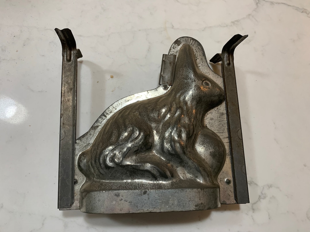 Antique Tin Bunny Rabbit Chocolate Mold - Etsy