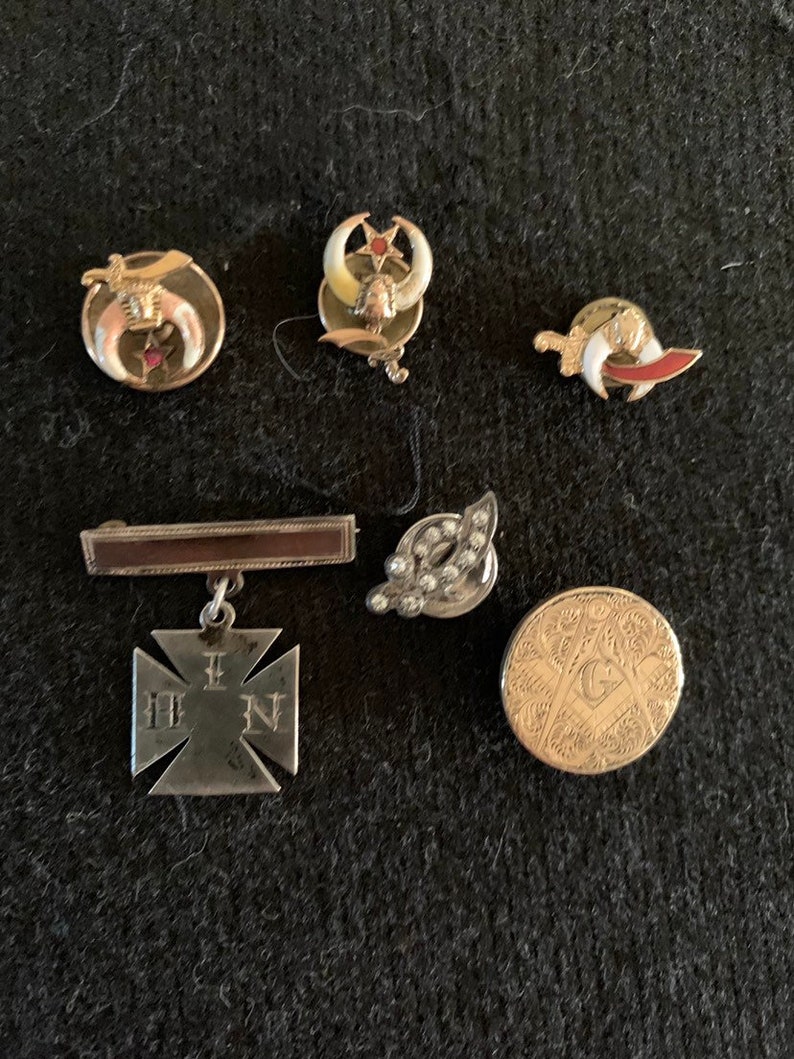 6 Vintage Masonic Pins - Etsy
