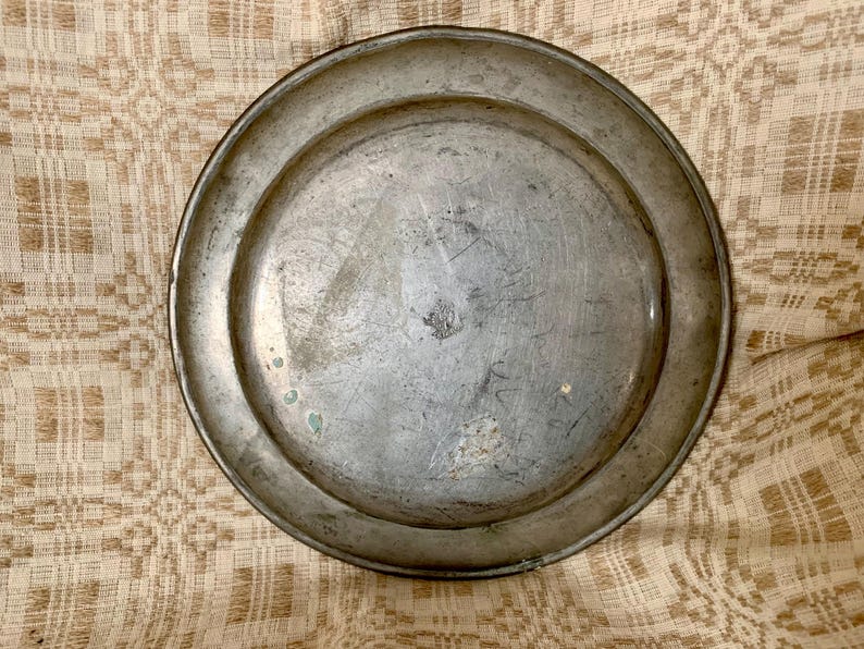 1828 Monogrammed Hallmarked Pewter Plate - Etsy