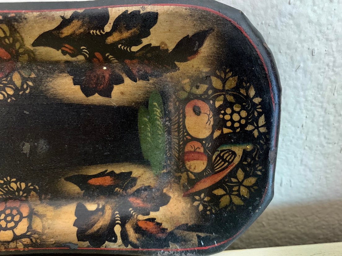 19th Century Original Stencil Tin Snuffer Tray - Etsy