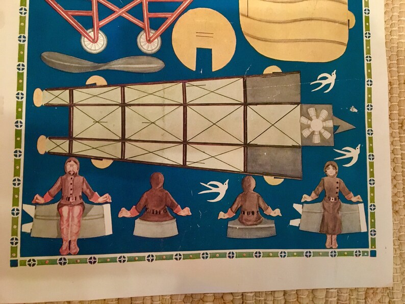 1912 Paper Doll Cutout / Toy Aeroplane - Etsy