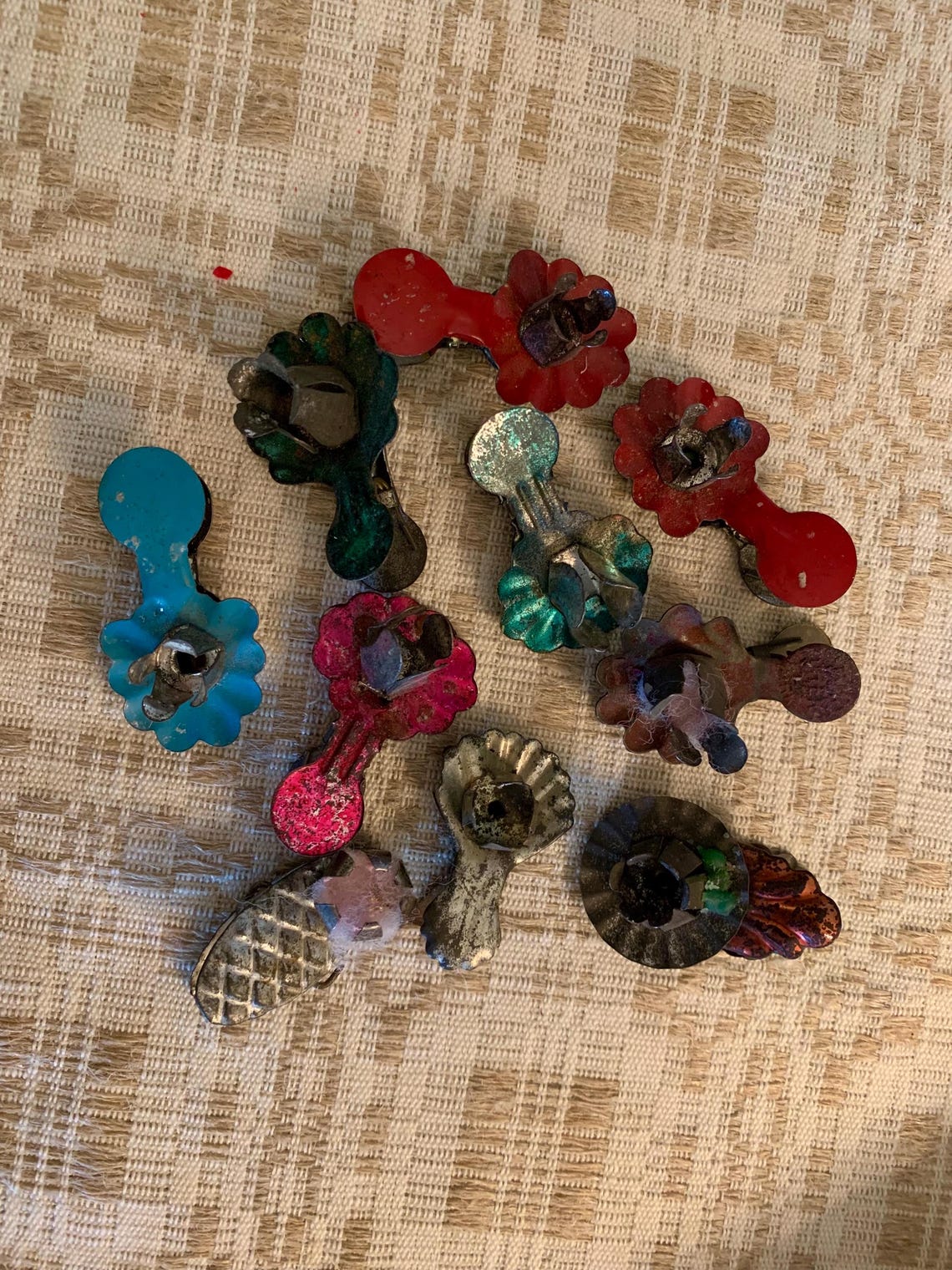 Victorian Feather Tree Glass Bead Garland and 22 Tin Candle Holders - Etsy