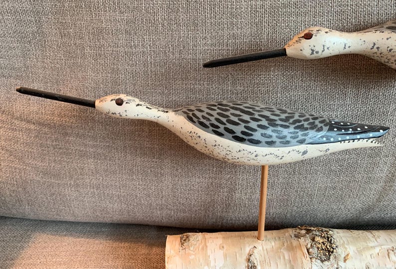 Signed Vintage Hand Carved Shorebird Decoys - Etsy