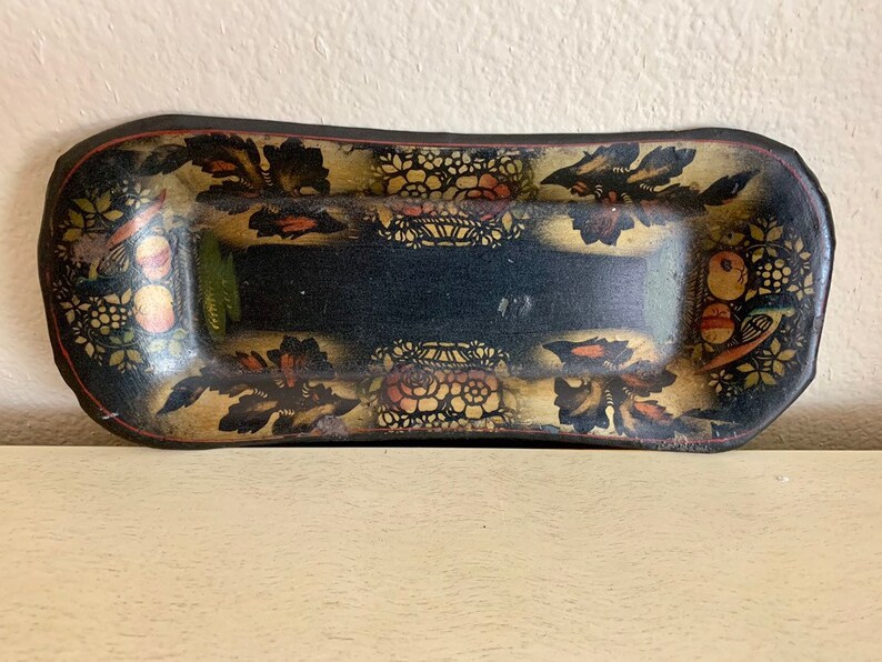 19th Century Original Stencil Tin Snuffer Tray - Etsy