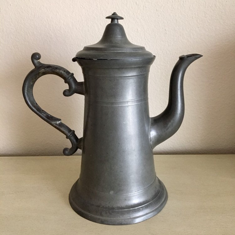 19th Century H.B. Ward Pewter Coffee Pot - Etsy