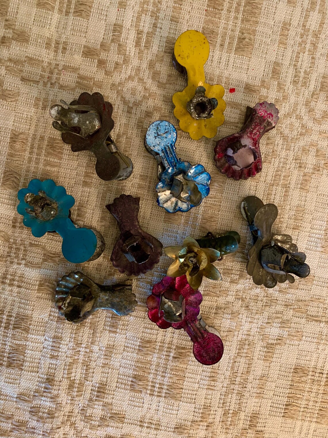 Victorian Feather Tree Glass Bead Garland and 22 Tin Candle Holders - Etsy