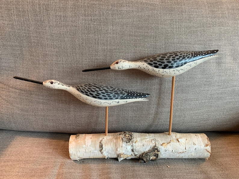 Signed Vintage Hand Carved Shorebird Decoys - Etsy