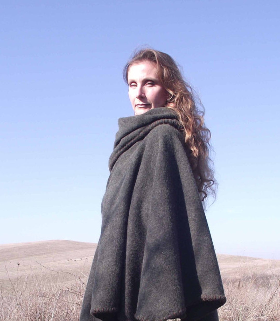 Elven Coat in Forest Green From Cashmere,medieval Mantle,coat, - Etsy