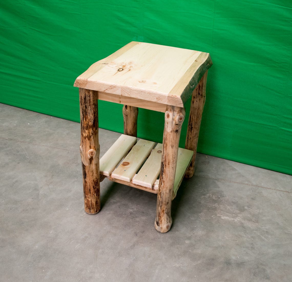 Rustic Log End Table | Etsy