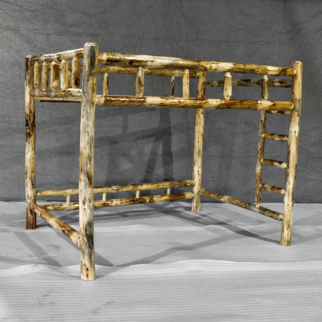 Northern Rustic Pine Log Loft Bed - Twin XL - Solid Wood/made in Usa ...