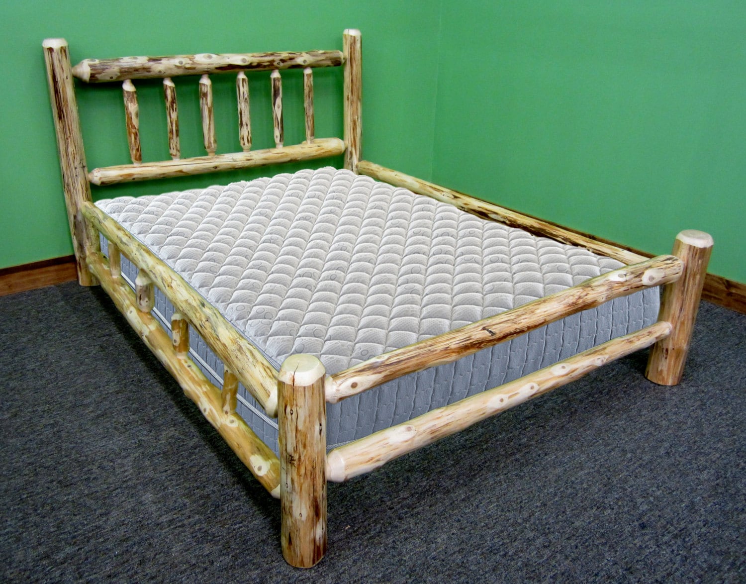 Pine log bed store