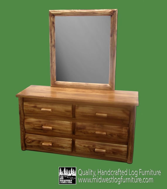 Cedar dresser with mirror store