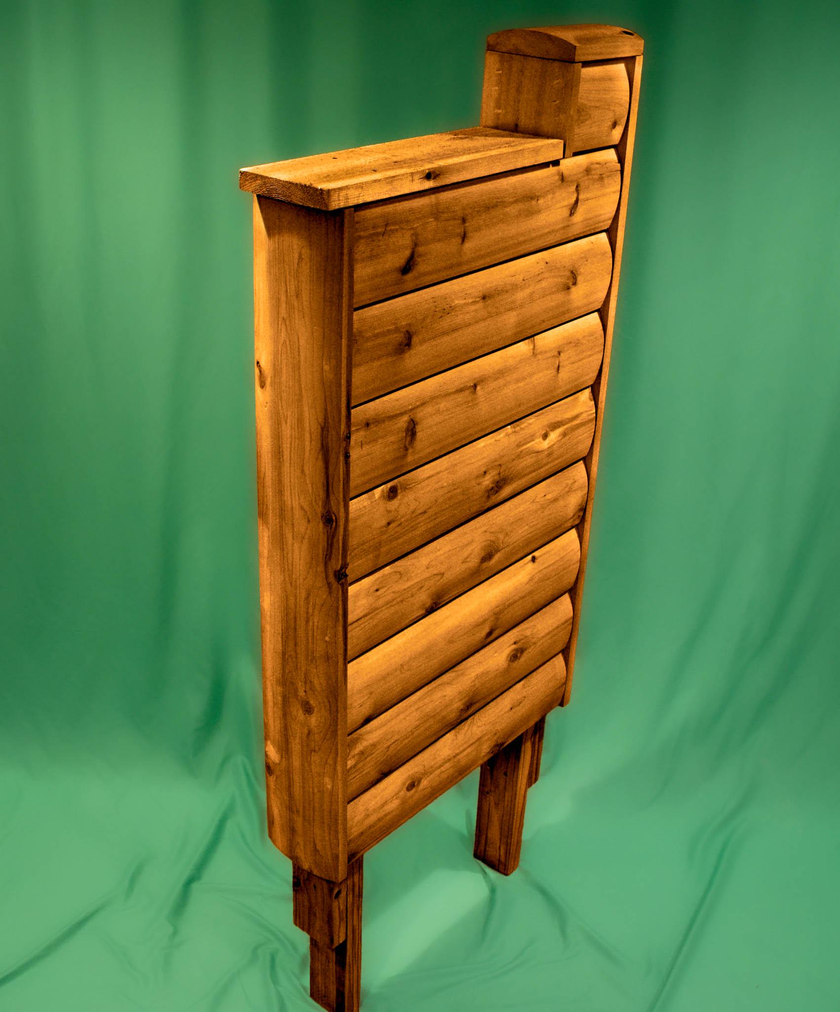 Solid Wood Teak Cedar Log Mailbox Stand ~ Handcrafted | 100% Solid Wood ...