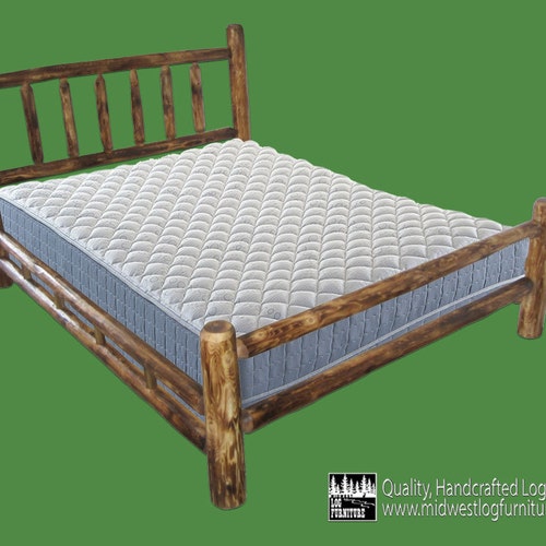 Handcrafted White Cedar Rustic Log Platform Bed Double Log - Etsy