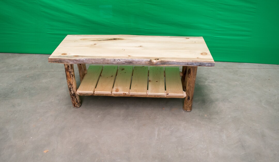 Northern Rustic Pine Log Coffee Table Solid Wood/handcrafted in the ...