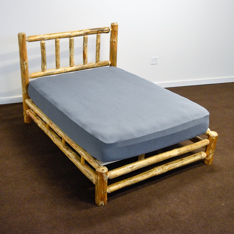 Rustic Bed - Etsy