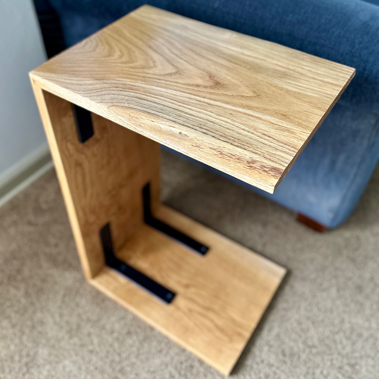 Waterfall C-shaped End Table/tv Table - Etsy