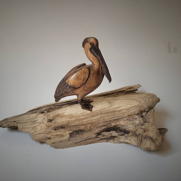Hand Carved Pelican - Etsy
