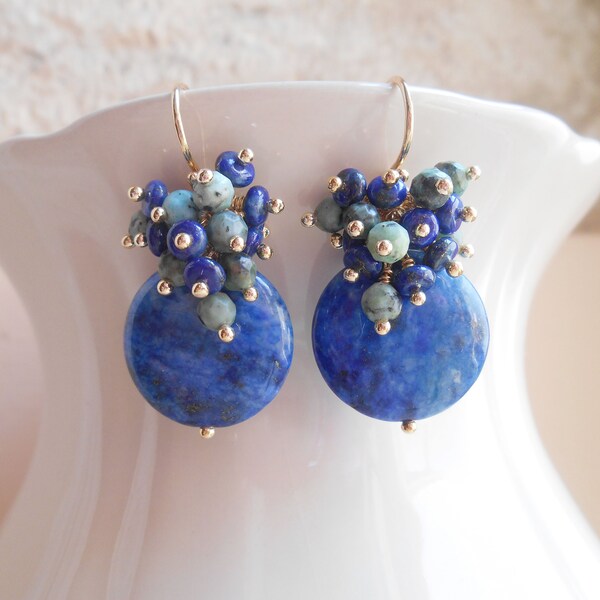 Blue Green Earrings - Etsy