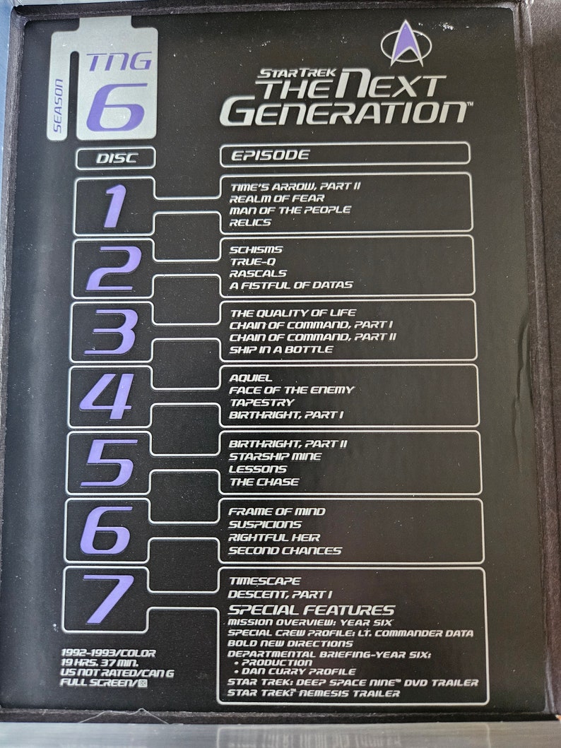 Star Trek the Next Generation DVD Set With Bonus DVD - Etsy