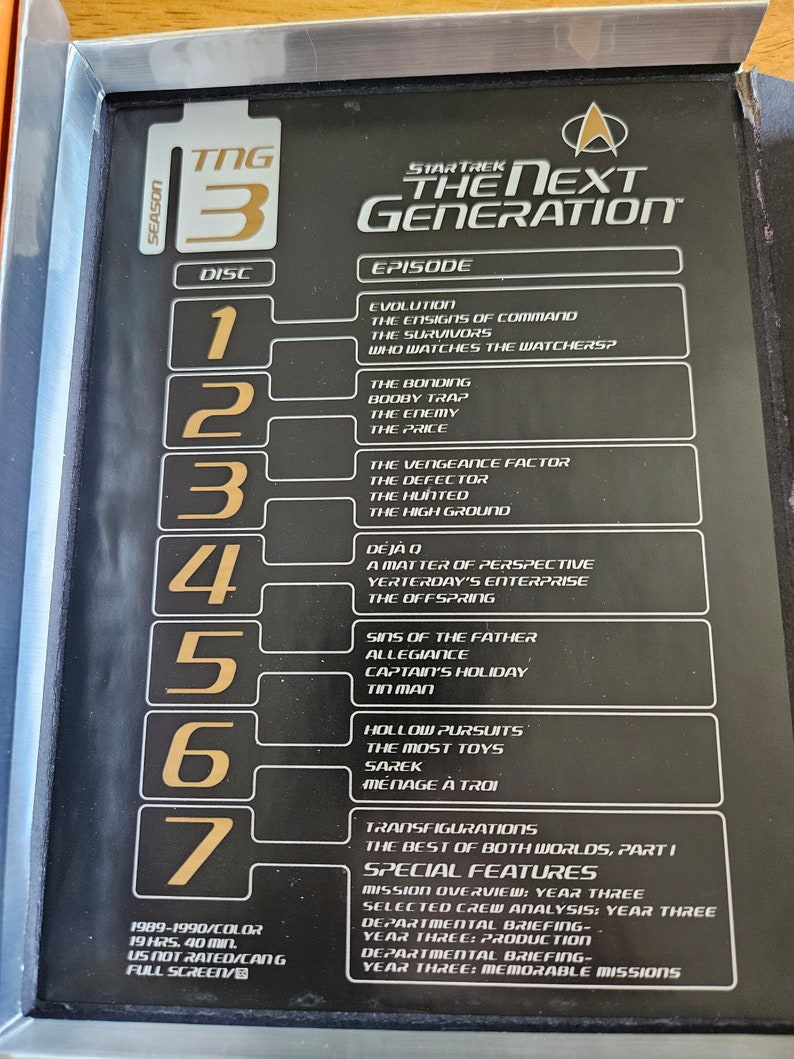 Star Trek, the Next Generation DVD Set With Bonus DVD - Etsy