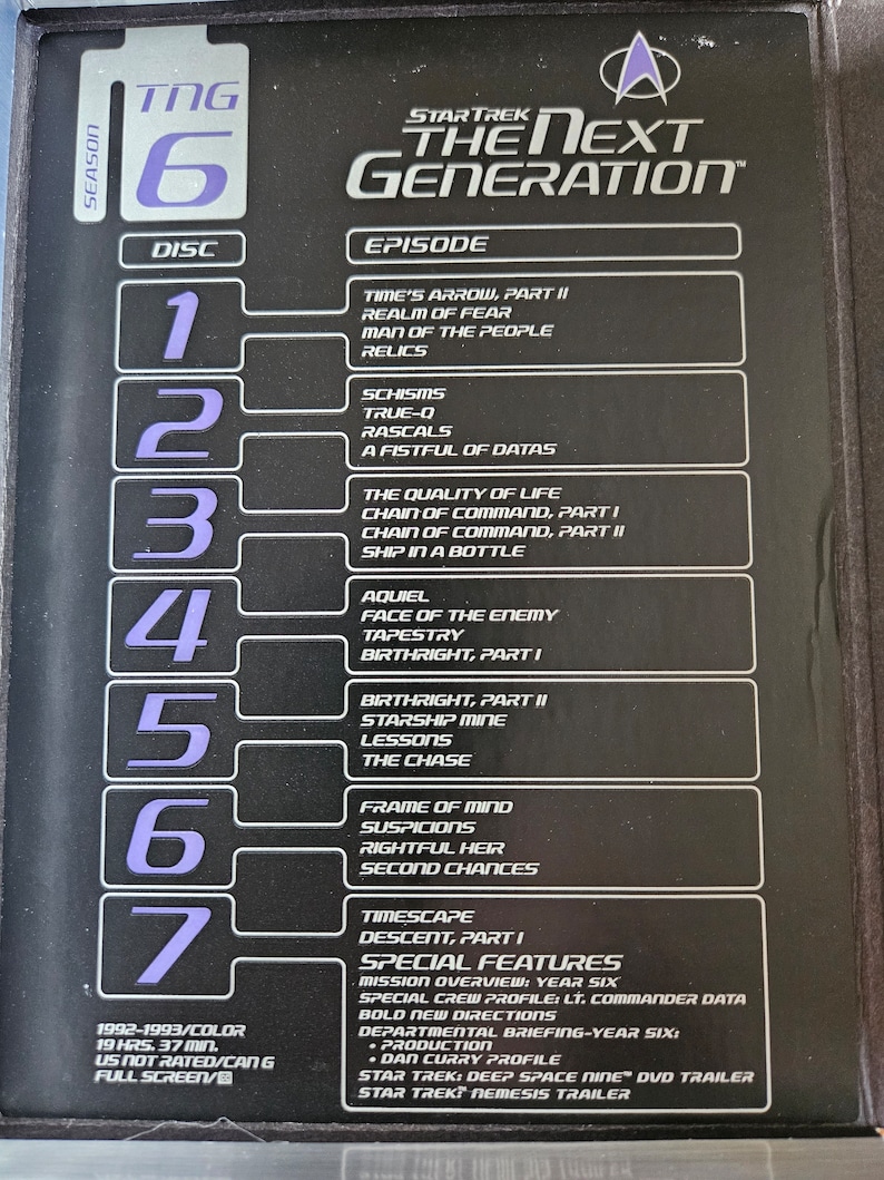 Star Trek, the Next Generation DVD Set With Bonus DVD - Etsy