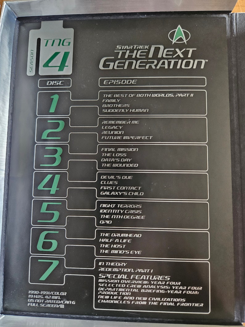 Star Trek, the Next Generation DVD Set With Bonus DVD - Etsy