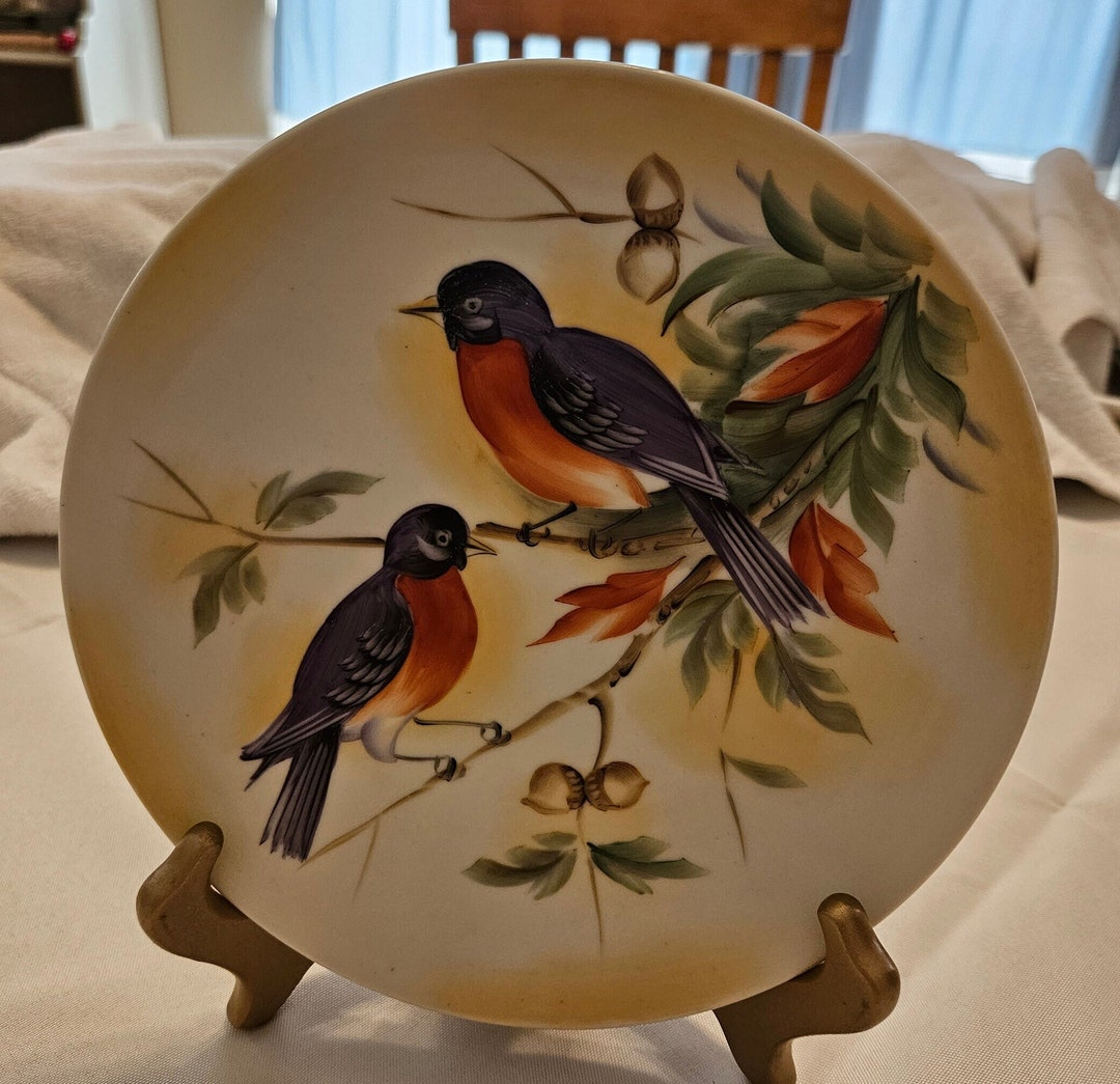 Lefton Collectable Bluebird Plate - Etsy