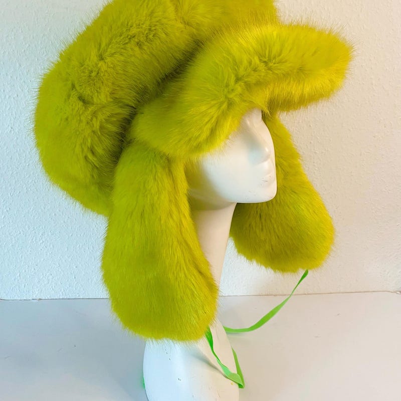 Oversize Fur Trapper - Etsy UK