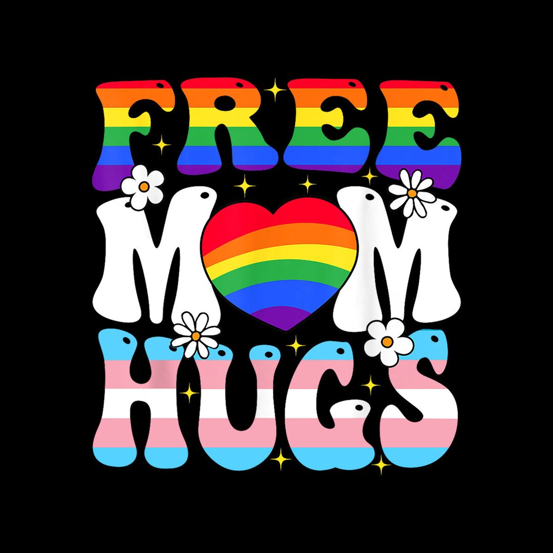 Free Mom Hug Transgender Lesbian Gay LGBT Pride Rainbow Digital PNG - Etsy