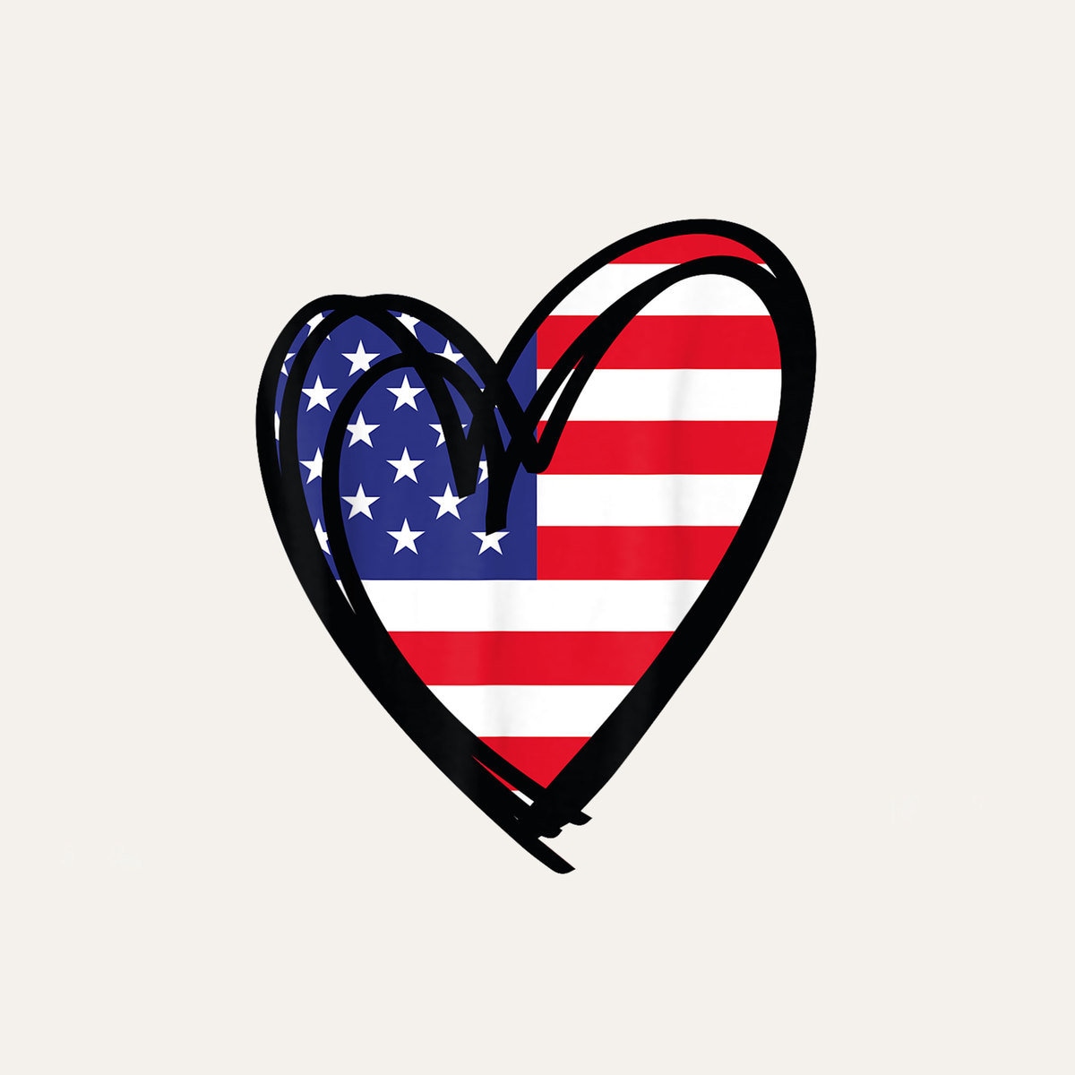 American Flag Heart Digital PNG - Etsy