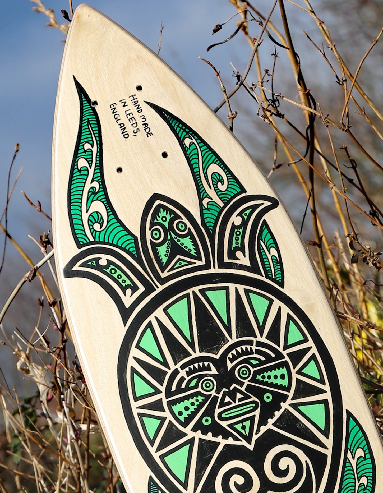 SP8BOARDS "pintail#1" - Classic Longboard Deck With Turtle Design, No ...