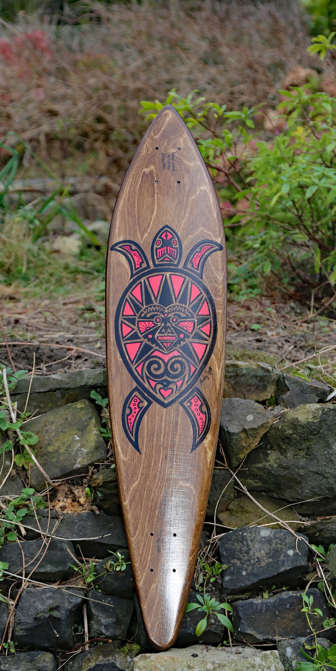 SP8BOARDS "pintail#2" - Classic Longboard Deck With Turtle Design, No ...