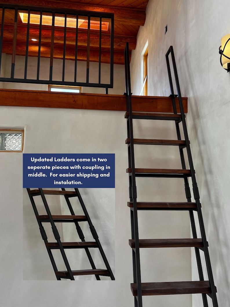 9ft Retractable Loft Ladder - Steel & Wood - Fully Finished - Custom Made - Etsy