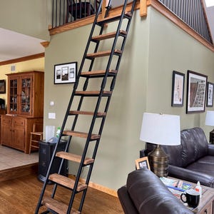 7ft Retractable Loft Ladder - Steel & Wood - Fully Finished - Custom ...