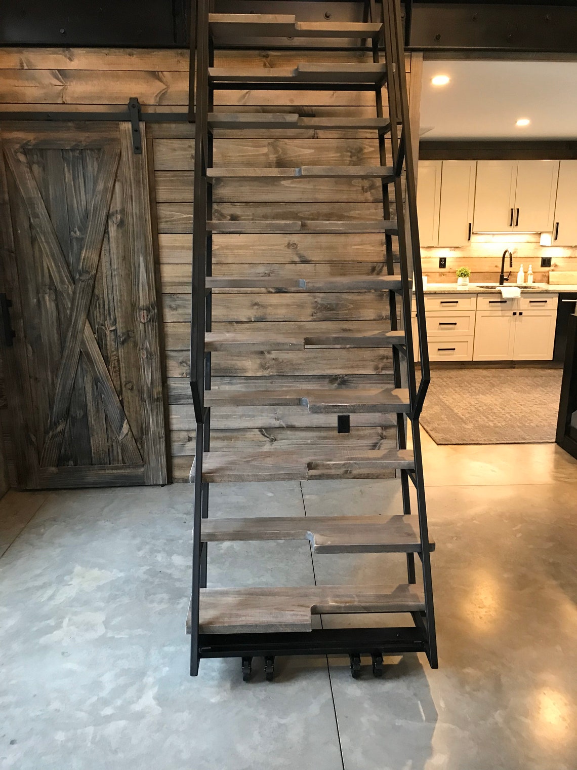 Loft Ladder in & Out-8ft-w/ Wide Stairs and Handles Free - Etsy Canada