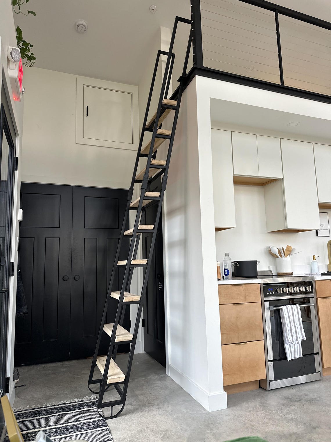 7ft Retractable Loft Ladder - Steel & Wood - Fully Finished - Custom ...