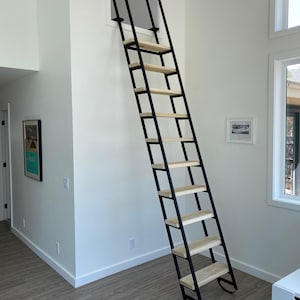 7ft Retractable Loft Ladder - Steel & Wood - Fully Finished - Custom ...