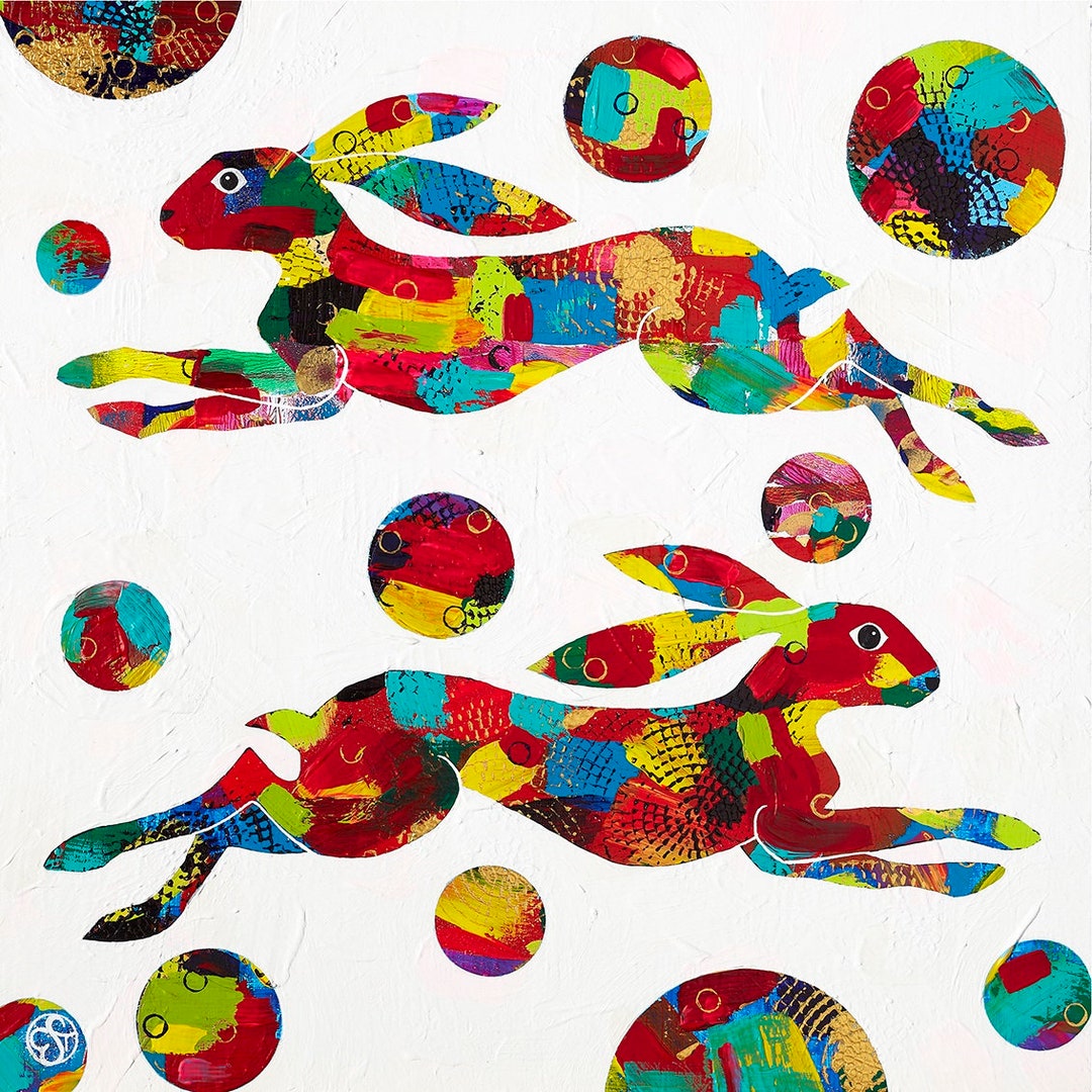 Running Hares - Etsy