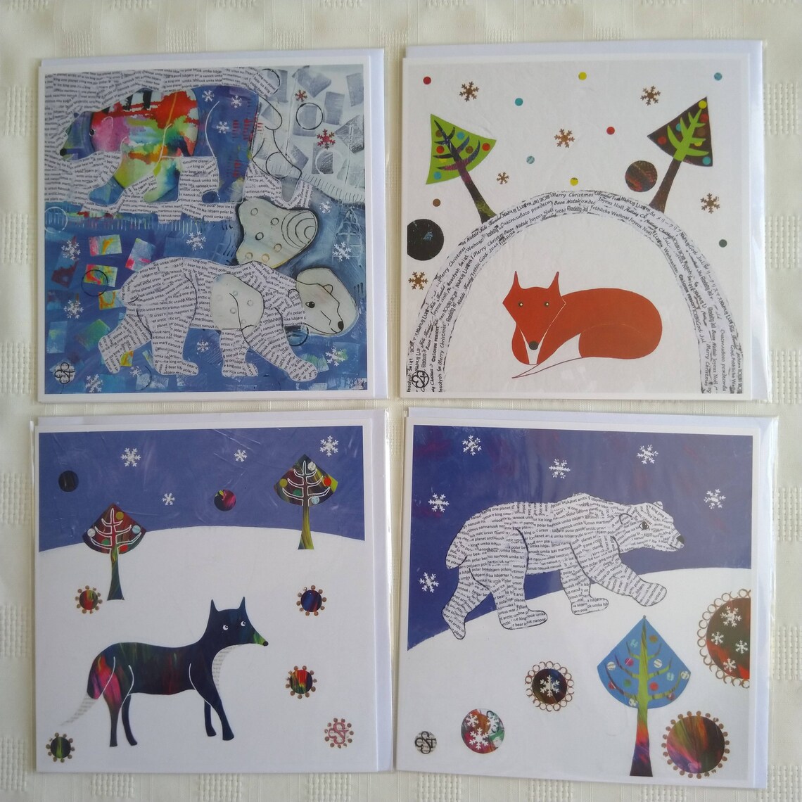 Christmas Card Polar Bear Card Polar Bear Christmas Card - Etsy
