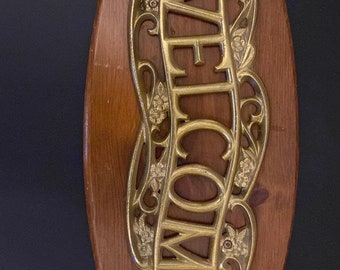 Brass Welcome Sign - Etsy