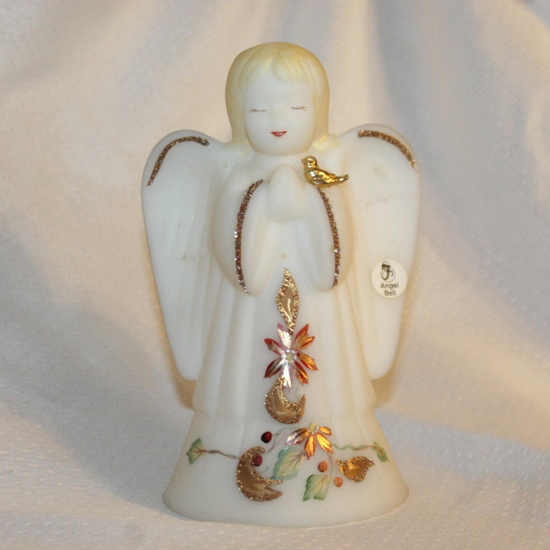 Fenton Bell Angel Hand Painted Signed by Artist V Anderson Est - Etsy