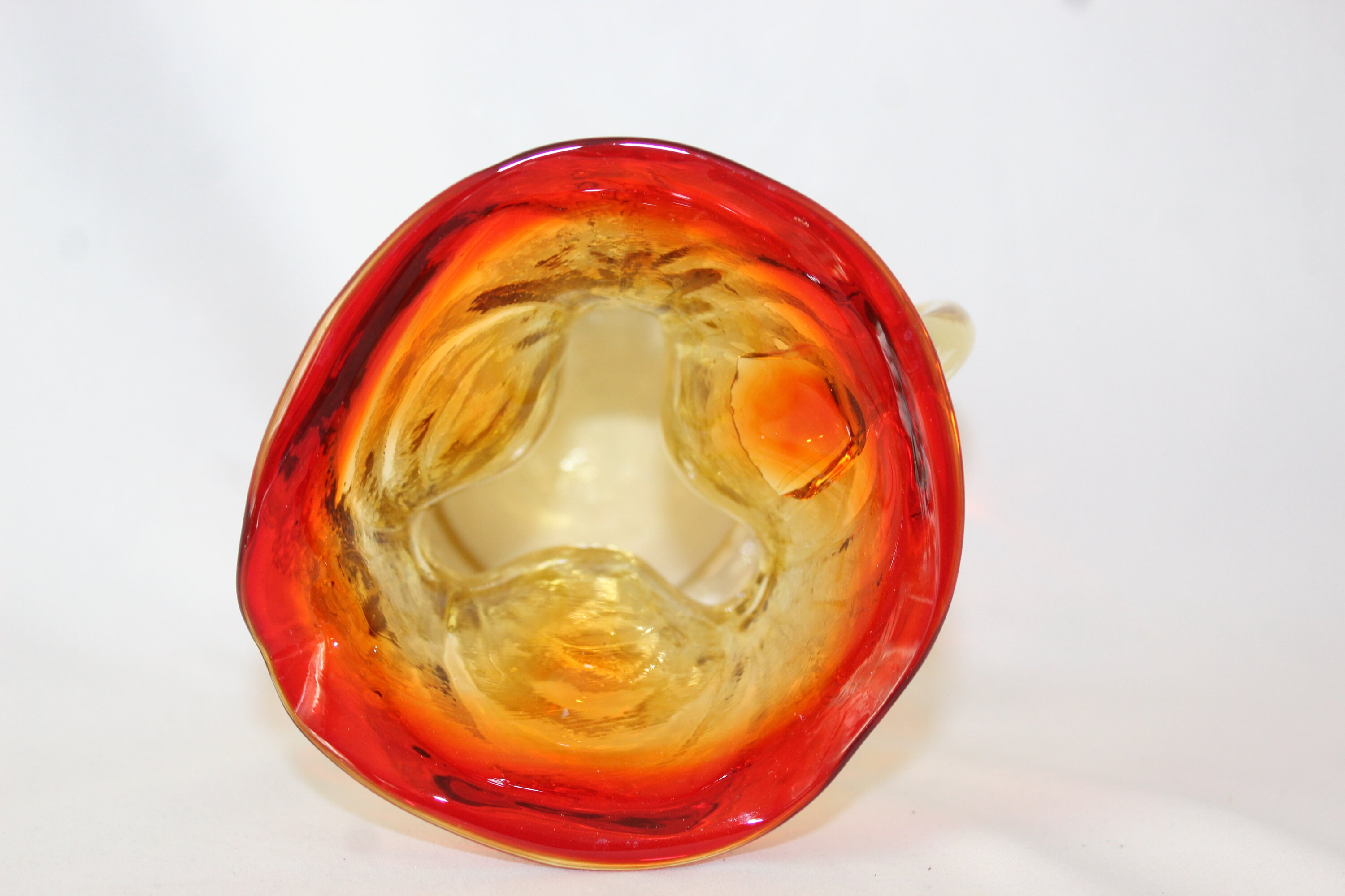 Vintage Kanawha Amberina Glass Pinch Pitcher Larger Size - Etsy