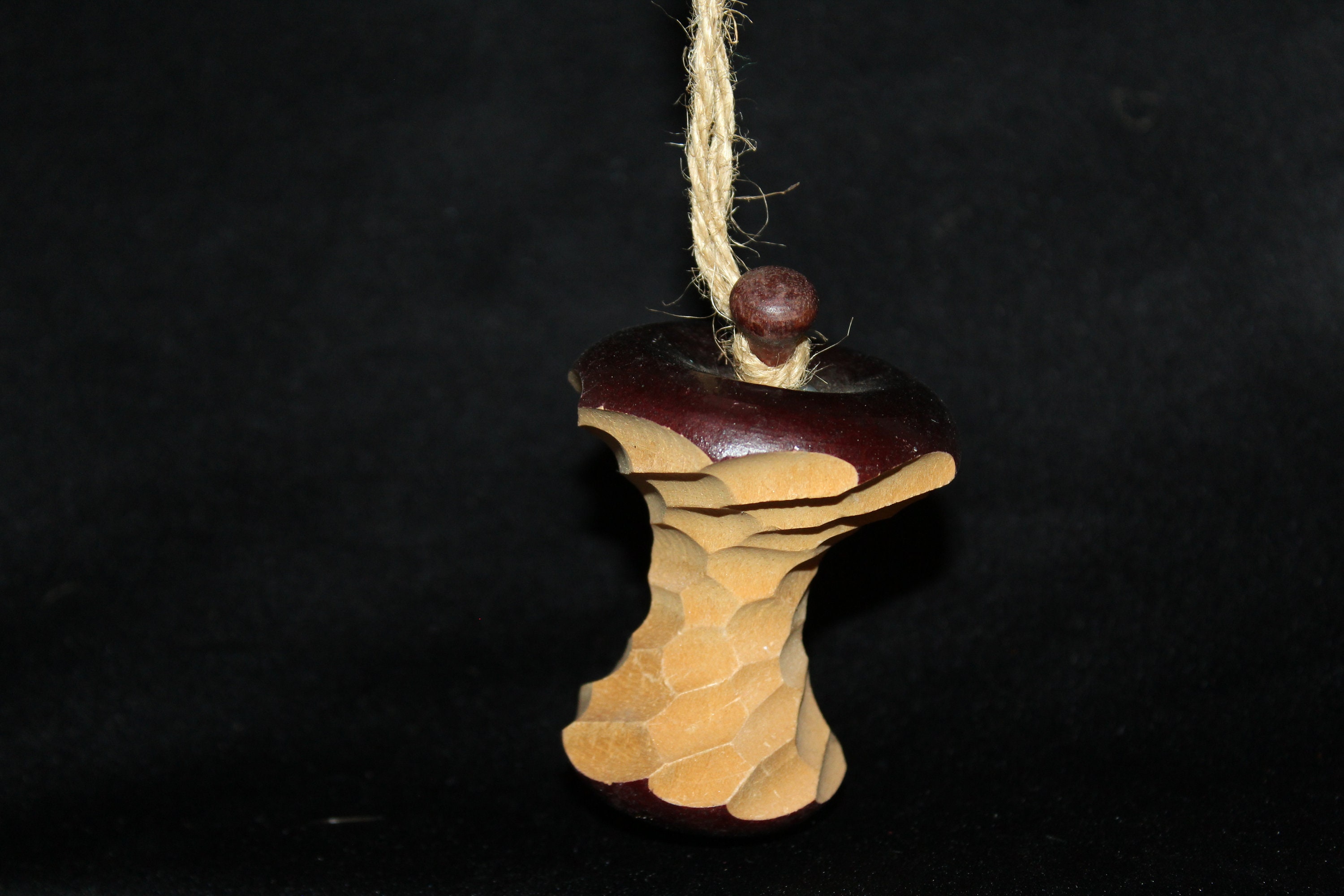 This carved solid wood apple core is such an adorable | Etsy