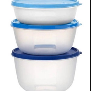 TUPPERWARE New Modular Bowl Set 3 Piece With Lids Includes One Each 4 ...